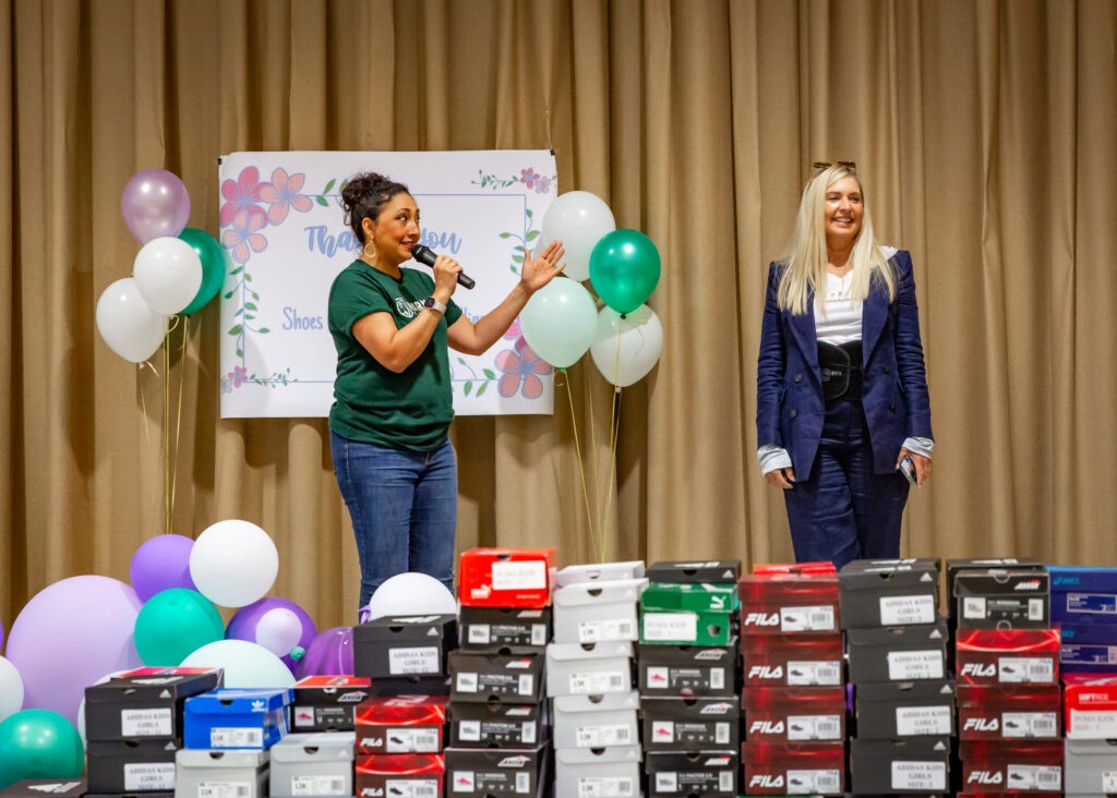 Tai Collins and A Chance for Children Give Shoes To 491 Kids in Los ...